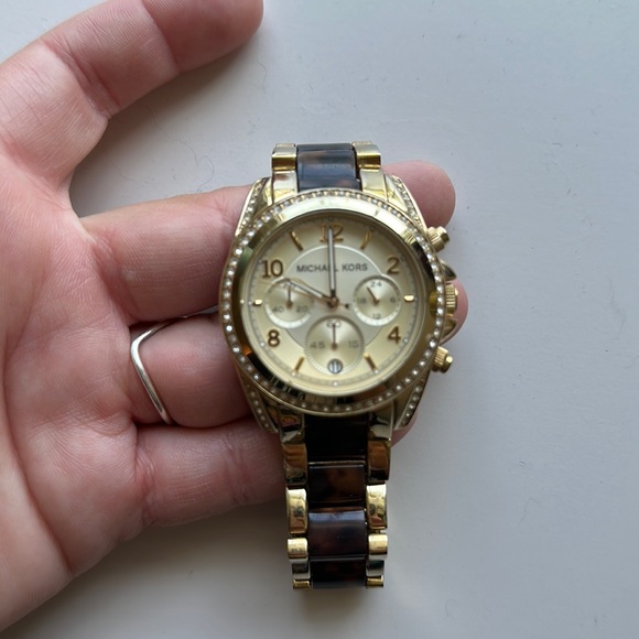 Accessories | Michael Kors Watch Gold And Tortoise Shell | Poshmark
